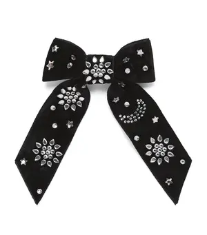 TARTINE ET CHOCOLAT Velvet Hair Bow - Black