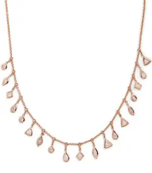 Jacquie Aiche Diamond Shaker Necklace - Rose Gold