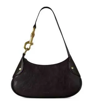 Mulberry Leather Hackney Shoulder Bag - Black