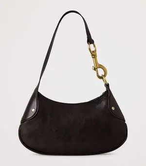 Mulberry Leather Hackney Shoulder Bag - Black