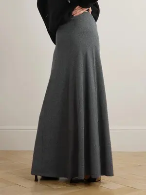 Balenciaga Wool Maxi Skirt - Gray