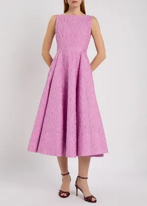 ROKSANDA Tera Cloqué Midi Dress - Light Pink