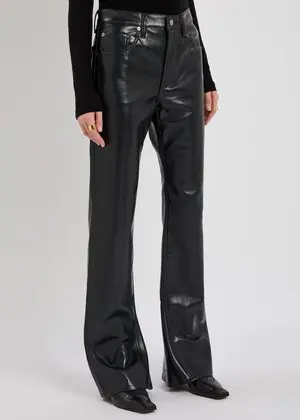 AGOLDE Bootcut Leather Trousers