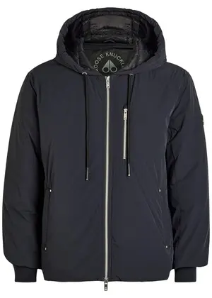 Moose Knuckles Northdale Hooded Shell Jacket - Navy