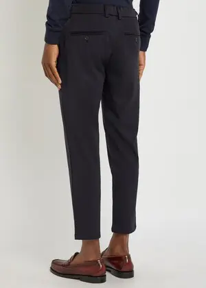 RAITH Tapered-leg Woven Trousers - Navy