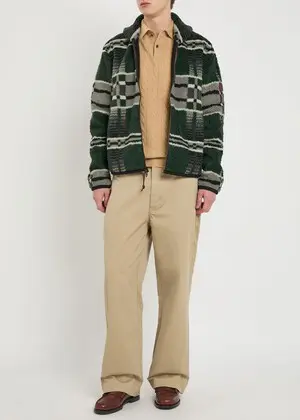 Polo Ralph Lauren Patterned Fleece Jacket - Charcoal
