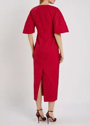 ROKSANDA Falah Cloqué Midi Dress - Red
