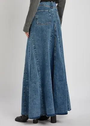 Our Legacy Revel Panelled Denim Maxi Skirt
