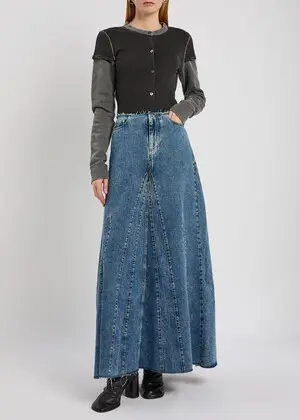Our Legacy Revel Panelled Denim Maxi Skirt