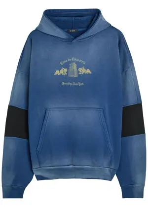 WILLY CHAVARRIA Casa De Chavarria Hooded Cotton Sweatshirt - Blue