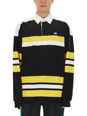 WALES BONNER Polo Shirt With Stripe Pattern