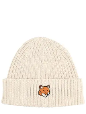 Maison Kitsuné Fox Head Cap - Beige