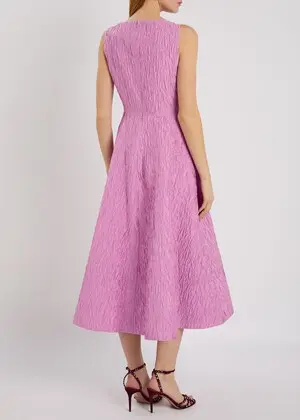 ROKSANDA Tera Cloqué Midi Dress - Light Pink