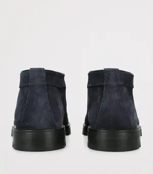 Santoni Suede Detroit Roccia Loafers