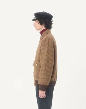 Valentino Garavani Wool Houndstooth Bomber Jacket