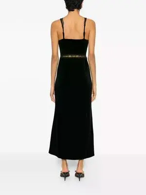 NEVER FULLY DRESSED Lace-panel Midi Dress