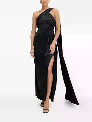 MARCIANO One-shoulder Draped Maxi Dress - Black