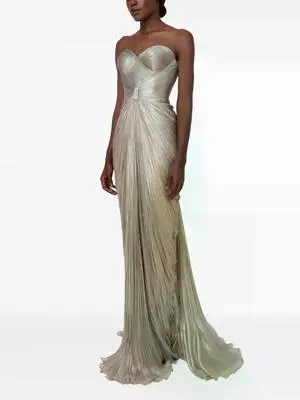 IRIS SERBAN Iolanda Strapless Maxi Dress