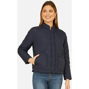 YUMI Short Quilted Jacket - Navy