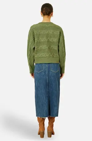 YUMI Cable Knit Relaxed Fit Jumper