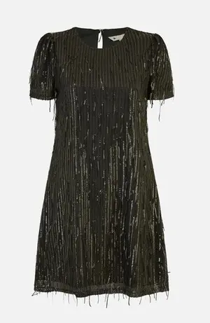 YUMI Sequin Tunic Dress - Black