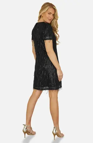 YUMI Sequin Tunic Dress - Black