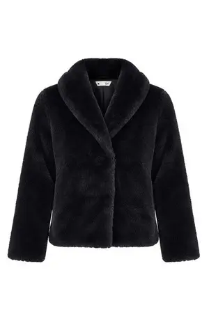 YUMI Faux Fur Wrap Coat