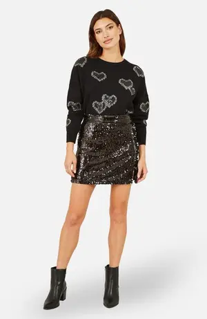YUMI Sequin Mini Skirt