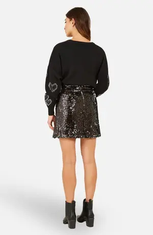 YUMI Sequin Mini Skirt