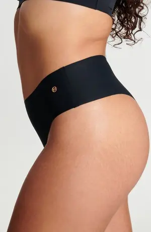 EVELYN & BOBBIE High Waist Thong - Black
