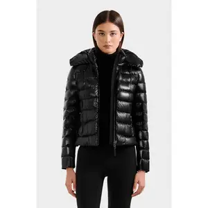 Rudsak Melissa Glossy Lightweight Down Puffer Jacket - Black