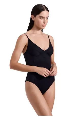 LUMA GOTTEX Emanuelle Textured Underwire One Piece - Black