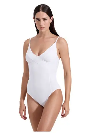 LUMA GOTTEX Emanuelle Textured Underwire One Piece White