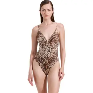 LUMA GOTTEX Jasper Deep Plunge V Wire One Piece - Leopard
