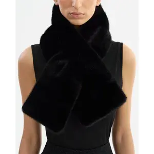 LAMARQUE Muse | Faux Fur Scarf Black