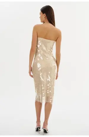 LAMARQUE Derrica Sequin Midi Dress