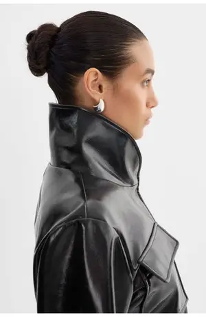 LAMARQUE Hedda Cropped Faux Leather Jacket