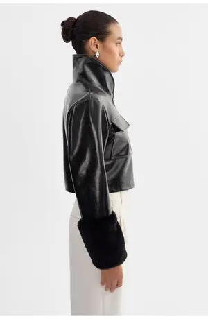 LAMARQUE Hedda Cropped Faux Leather Jacket