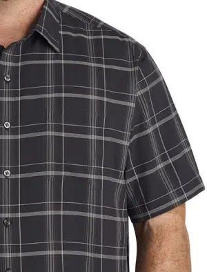 SYNRGY Big & Tall Plaid Microfiber Sport Shirt