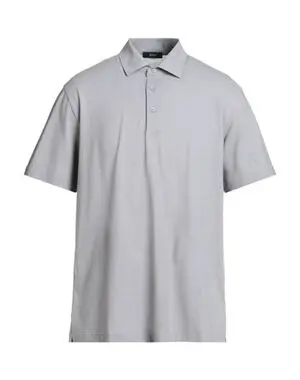 Herno Man Polo Shirt Tomato Red Size 40 Cotton Grey