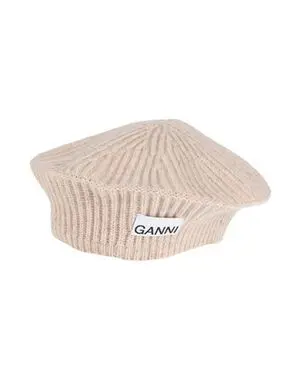 GANNI Knitted Beret - Beige