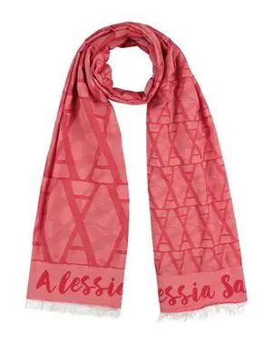 ALESSIA SANTI Scarf Polyester, Viscose, Cotton - Red