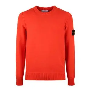 Stone Island Scarlet Lambswool Crew-Neck Sweater - Orange