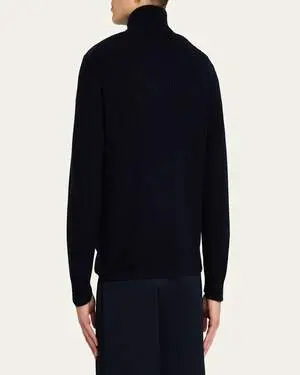 Moncler Down-filled Wool Knit Full-zip Cardigan