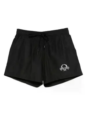 Moschino Logo Drawstring Beach Shorts - Black