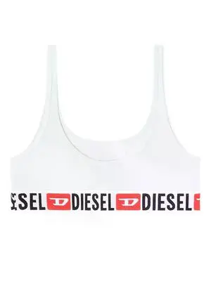 DIESEL Ufsb Oriba Logo Detail Bra - White