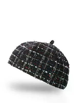 MAISON MICHEL Emy Beret Hat - Black