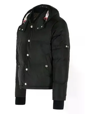 Thom Browne Button Hooded Grosgrain Jacket - Black