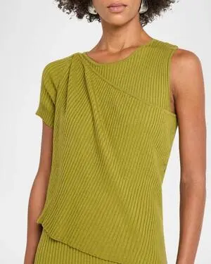 WYNN HAMLYN Rib-knit Midi Dress
