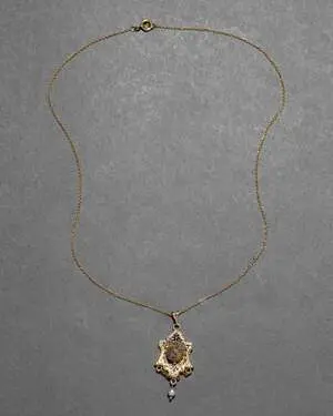 Alexis Bittar Antique Victorian 14k Pendant Necklace - Gold